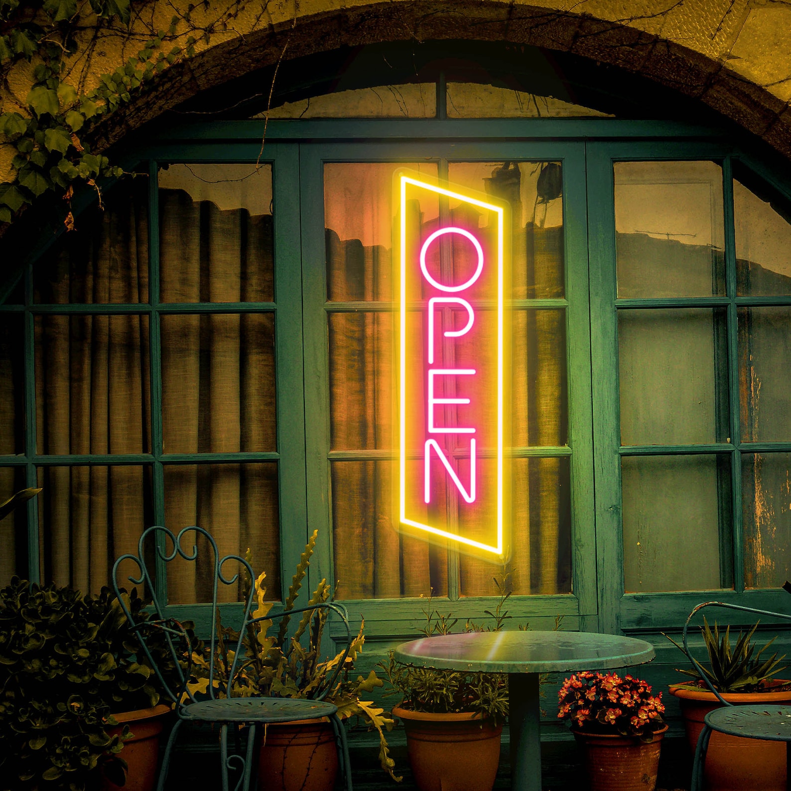 Open Neon Sign, Custom Neon Sign,vertical Open Sign Led, Led Open Sign ...