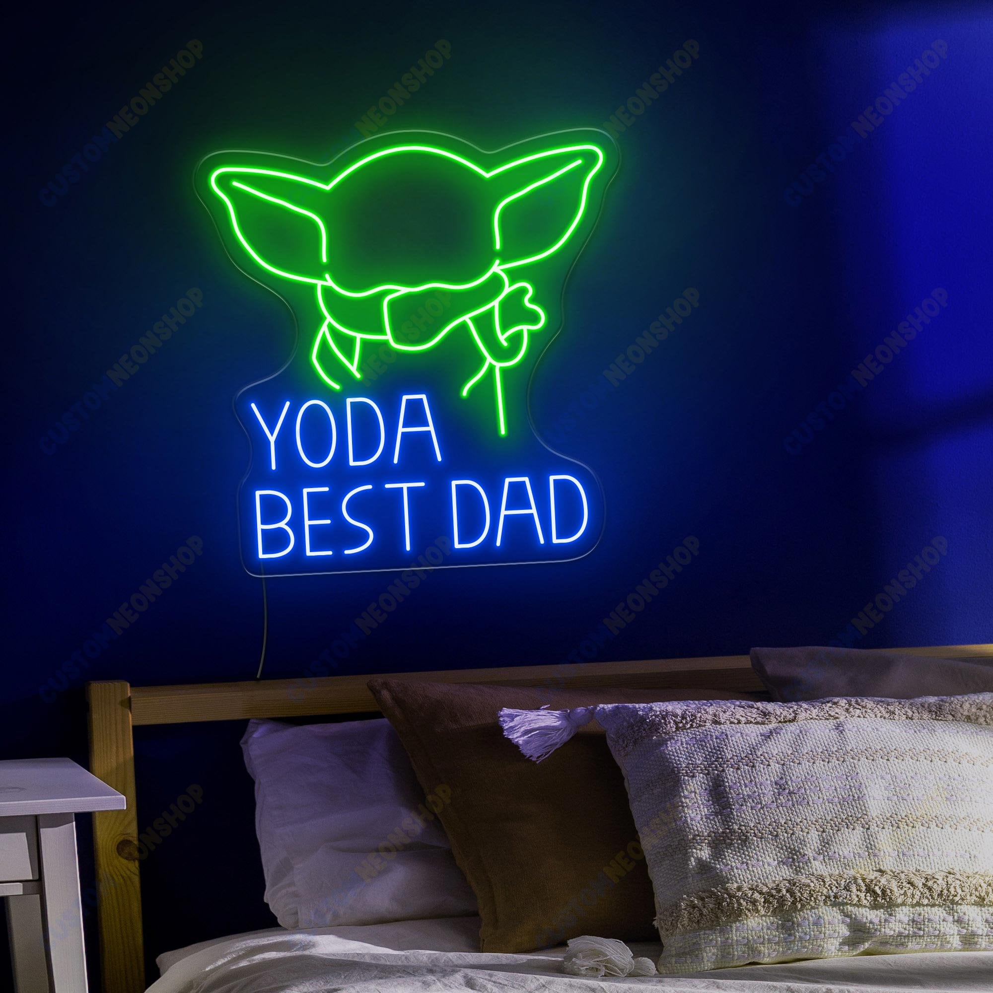Yoda Best Dad Neon Sign Father's Day Gift Gifts From Daughter, Son Baby ...