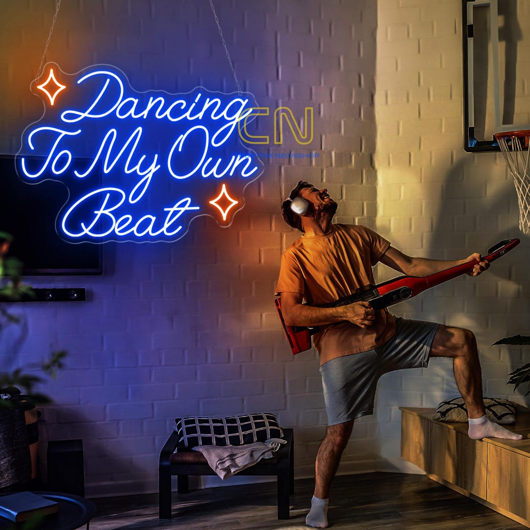 Dancing to My Own Beat Neon Sign, Music Room Decor , Song Writer Gift ...
