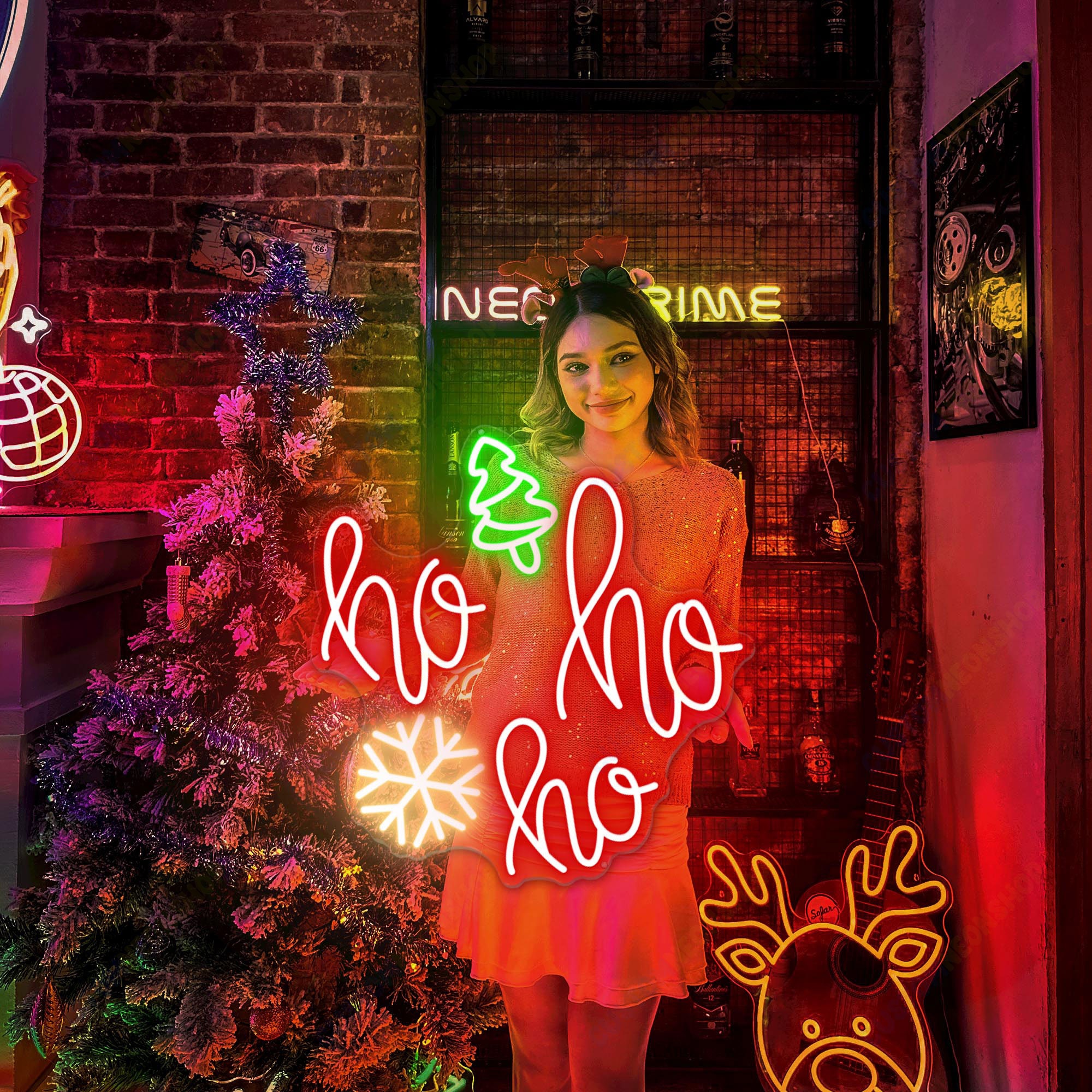 Ho Ho Ho Neon Sign Christmas Neon Sign, Santa Neon Sign, Christmas ...