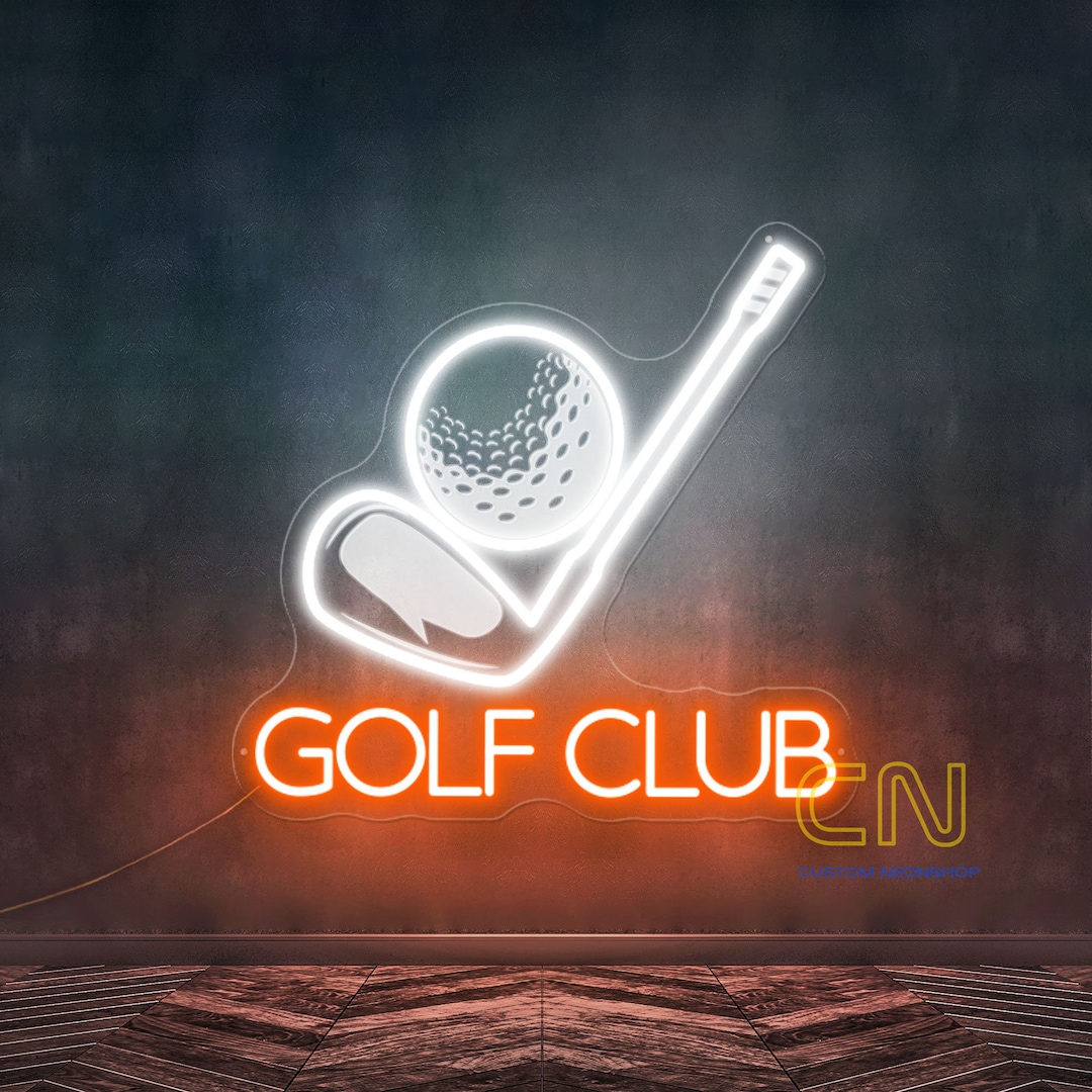 Golf Club Neon Sign Golf Club Decor Golf Led Light Par Tee Neon Sign ...