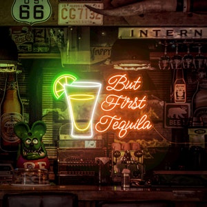 Tequila Led Sign Tequila Decor Summer Party Neon Sign for Bar Tiki Bar ...