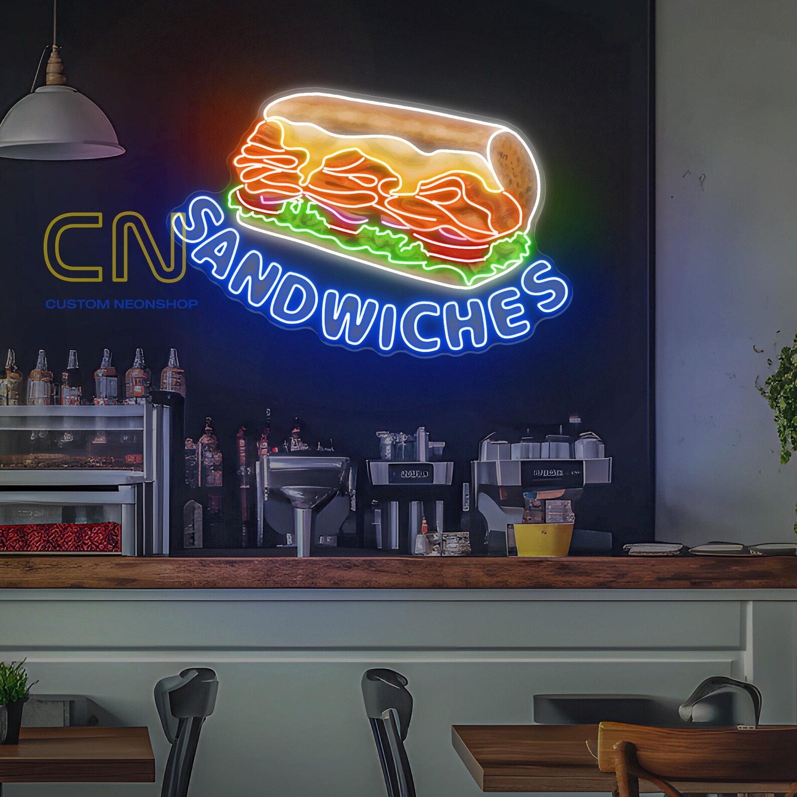 Sandwiches Neon Sign, Sanwich LED Neon Sign, Custom Neon Sign, Sandwich ...