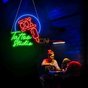 Tattoo Studio LED Neon Sign for Your Studio, Tattoo Neon Sign, Tattoo ...