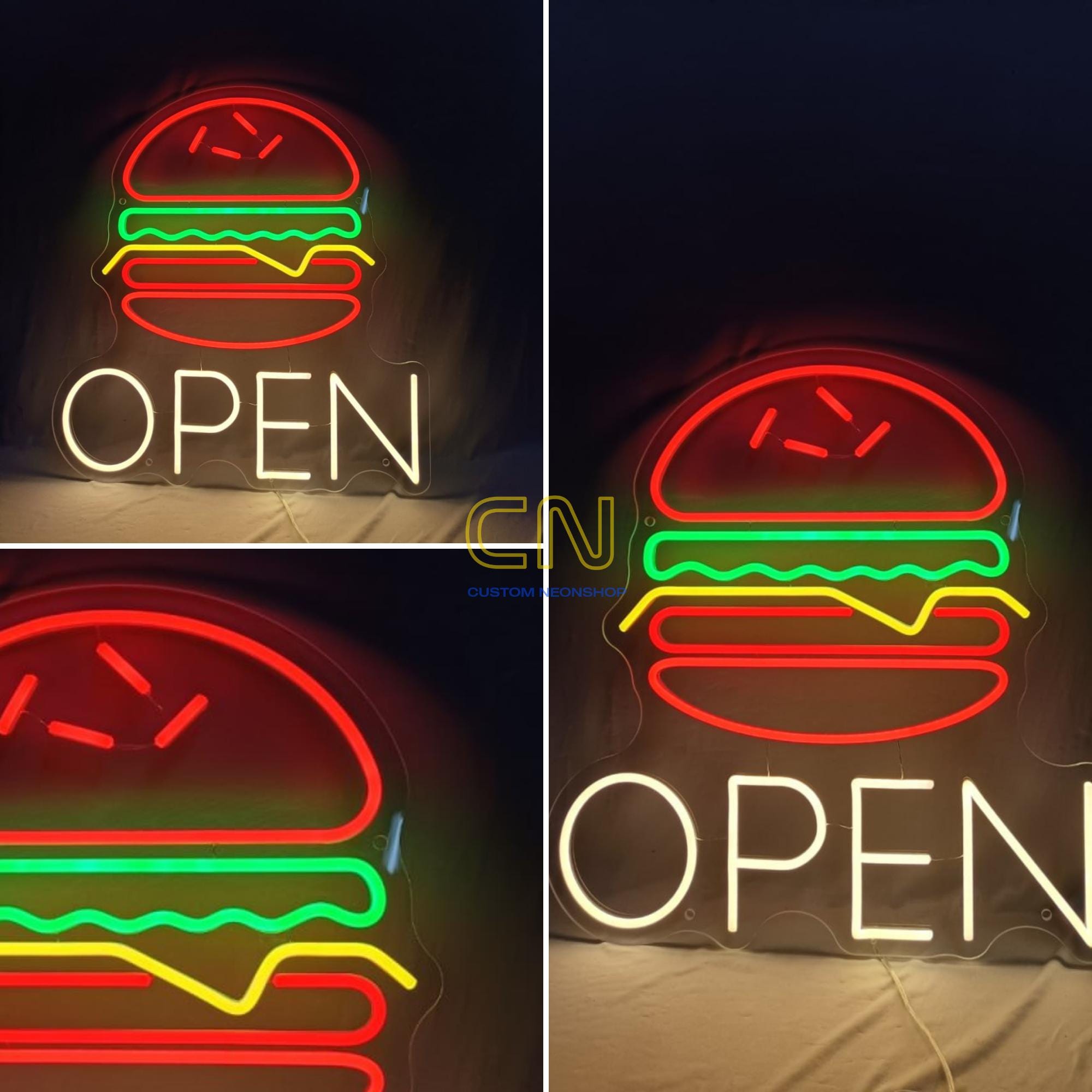 Custom Logo Neon Sign, Custom Food Logo LED Sign, Custom Business Logo ...