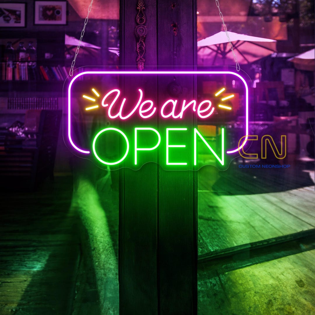 We Are Open Neon Sign, We Are Open Led Sign, Open Led Light, Open Sign ...