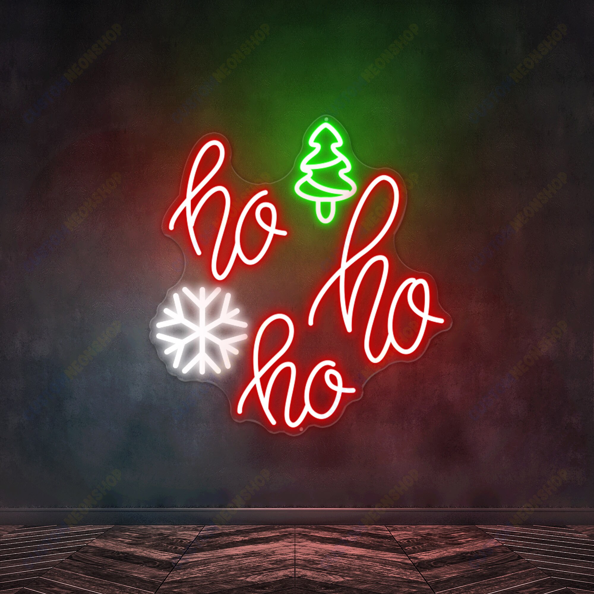 Ho Ho Ho Neon Sign Christmas Neon Sign, Santa Neon Sign, Christmas ...
