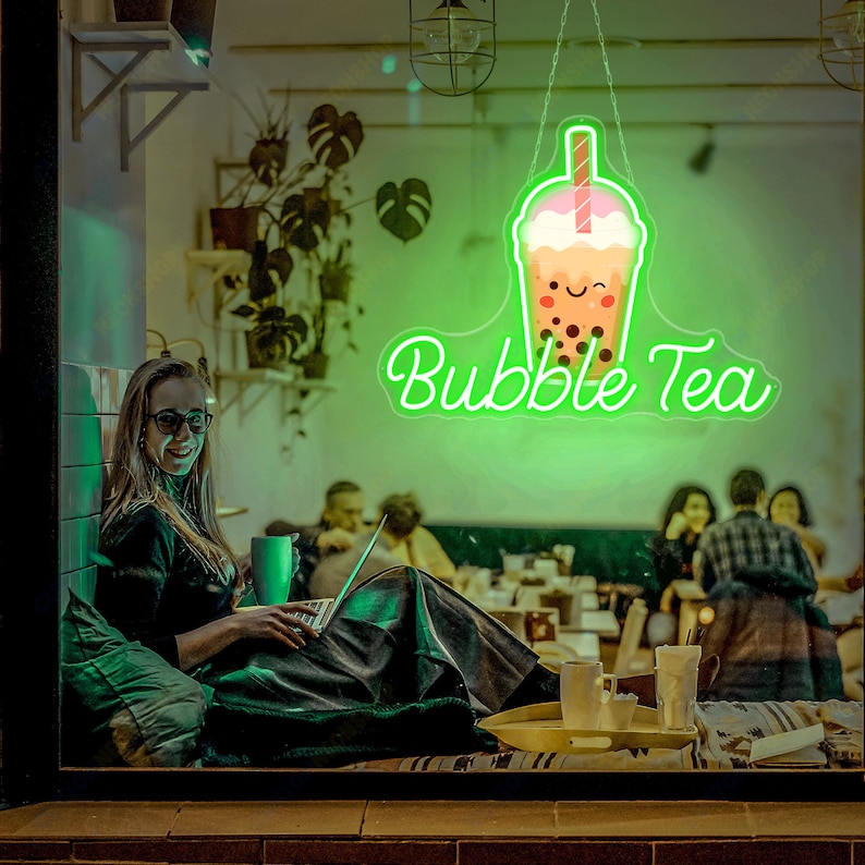 Bubble Tea Neon Sign Milk Tea Led Sign but First Boba Tea Sign Neon ...