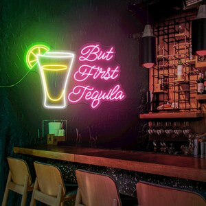 Tequila Led Sign Tequila Decor Summer Party Neon Sign for Bar Tiki Bar ...