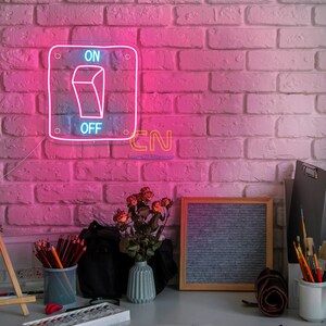 Expectation Switch Neon Sign, Custom Neon Sign, Led Neon Sign, on off ...