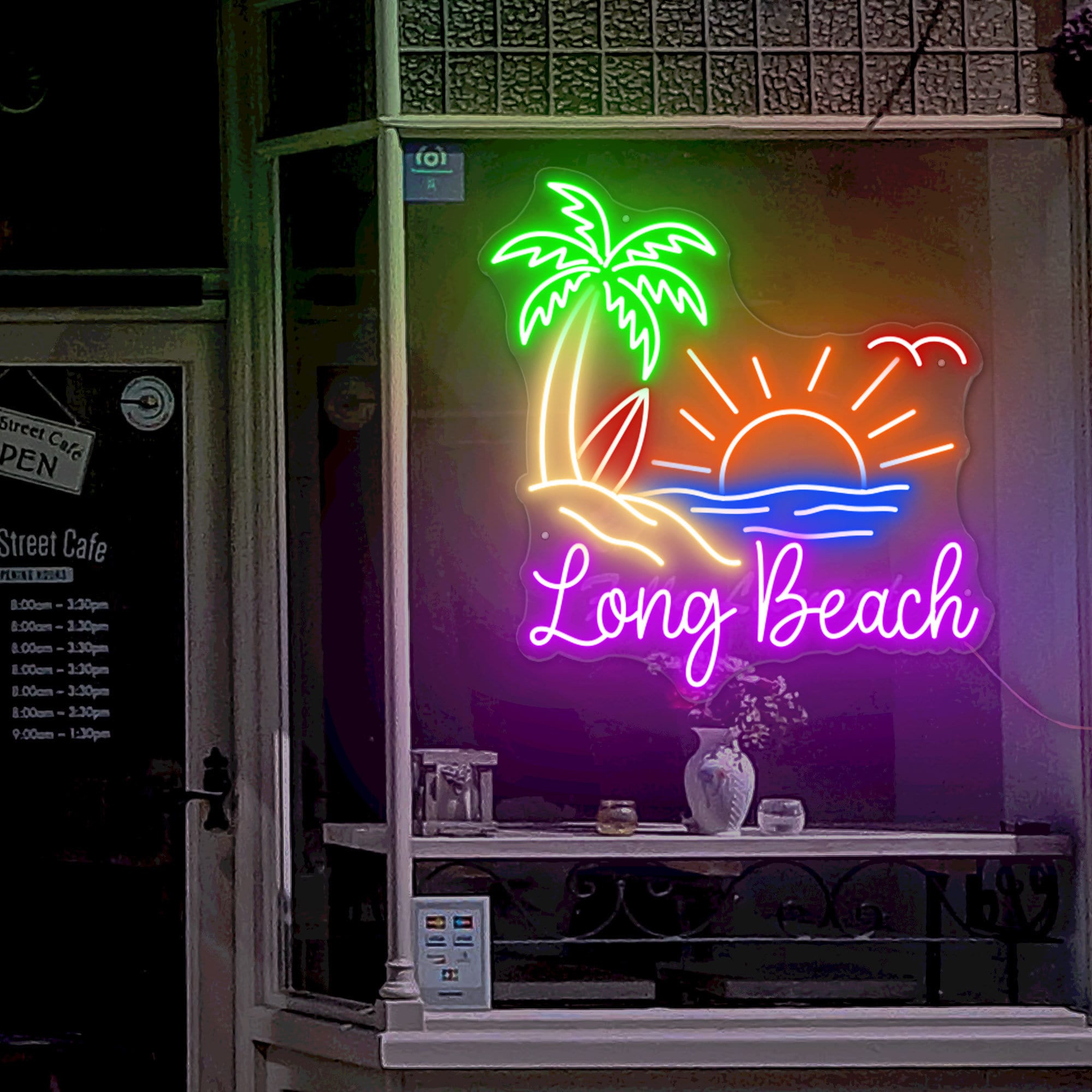 Paradise LED Sign, Beach Neon Light, Summer Neon Art, Coconut Tree Neon ...