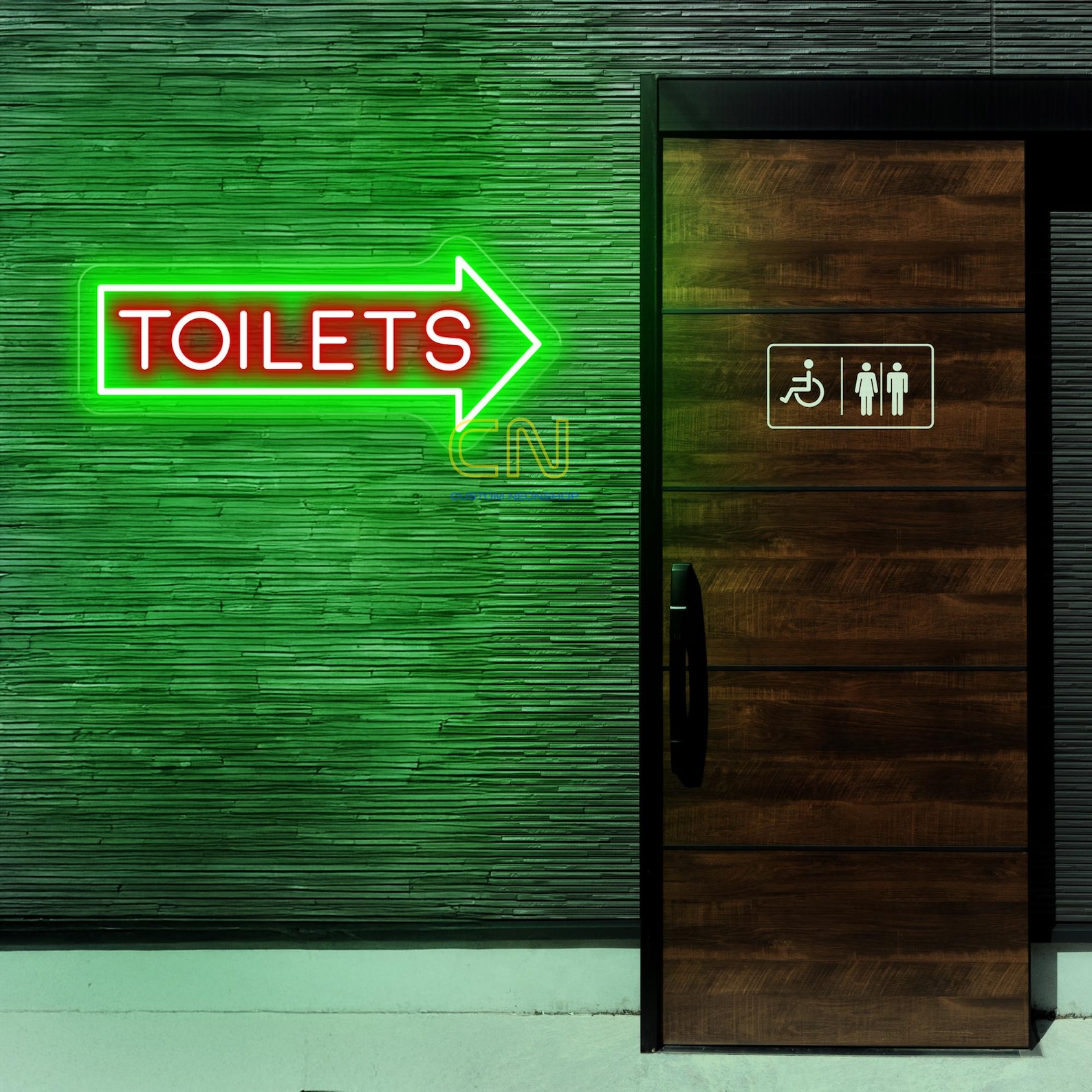 Toilet Neon Sign Custom Neon Sign Arrow Sign Led Toilet Sign Business ...