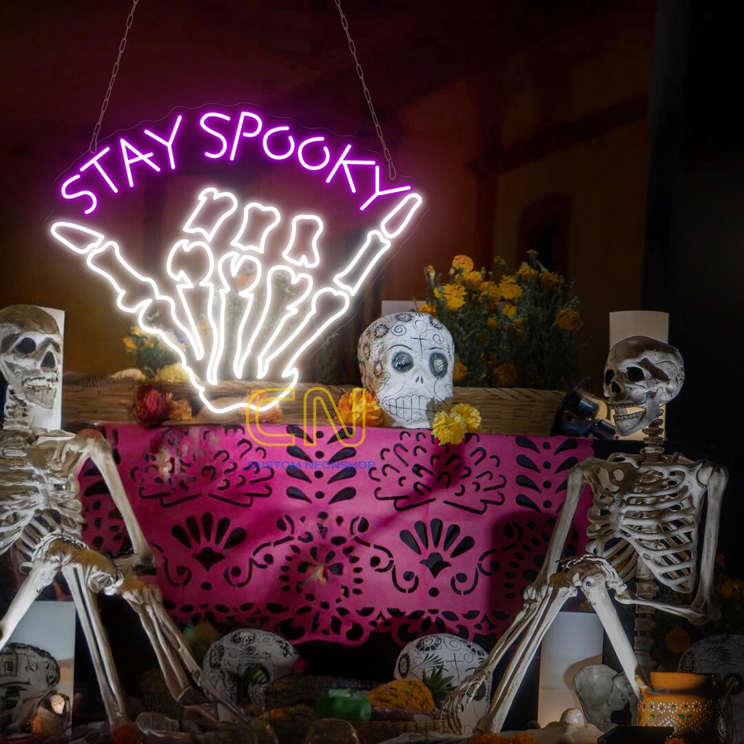 Stay Spooky Neon Sign, Halloween LED Neon Sign, Halloween Decor Sign ...