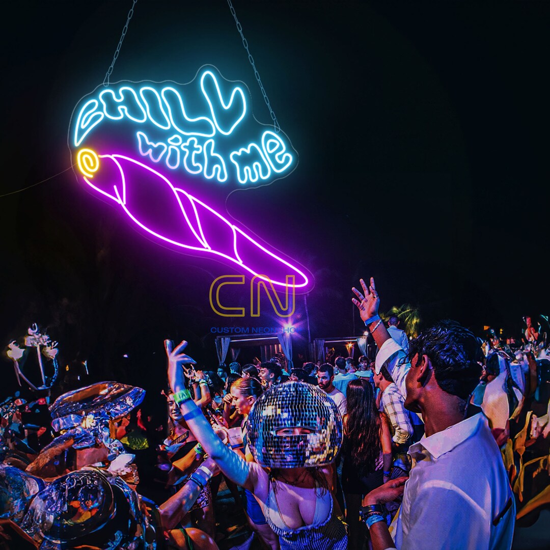 Chill With Me Neon Sign Chill Neon Sign Chill Led Sign Custom Neon Sign ...