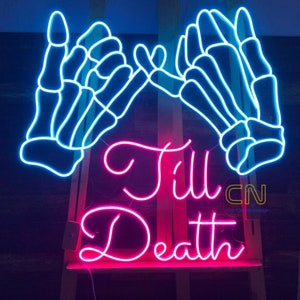 Skull Neon Sign, Skull LED Neon Sign, Custom Neon Sign, Halloween Decor ...