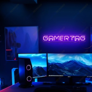 Custom Gamer Tag Neon Sign, Gaming Wall Decor LED Sign, Game Room Decor ...