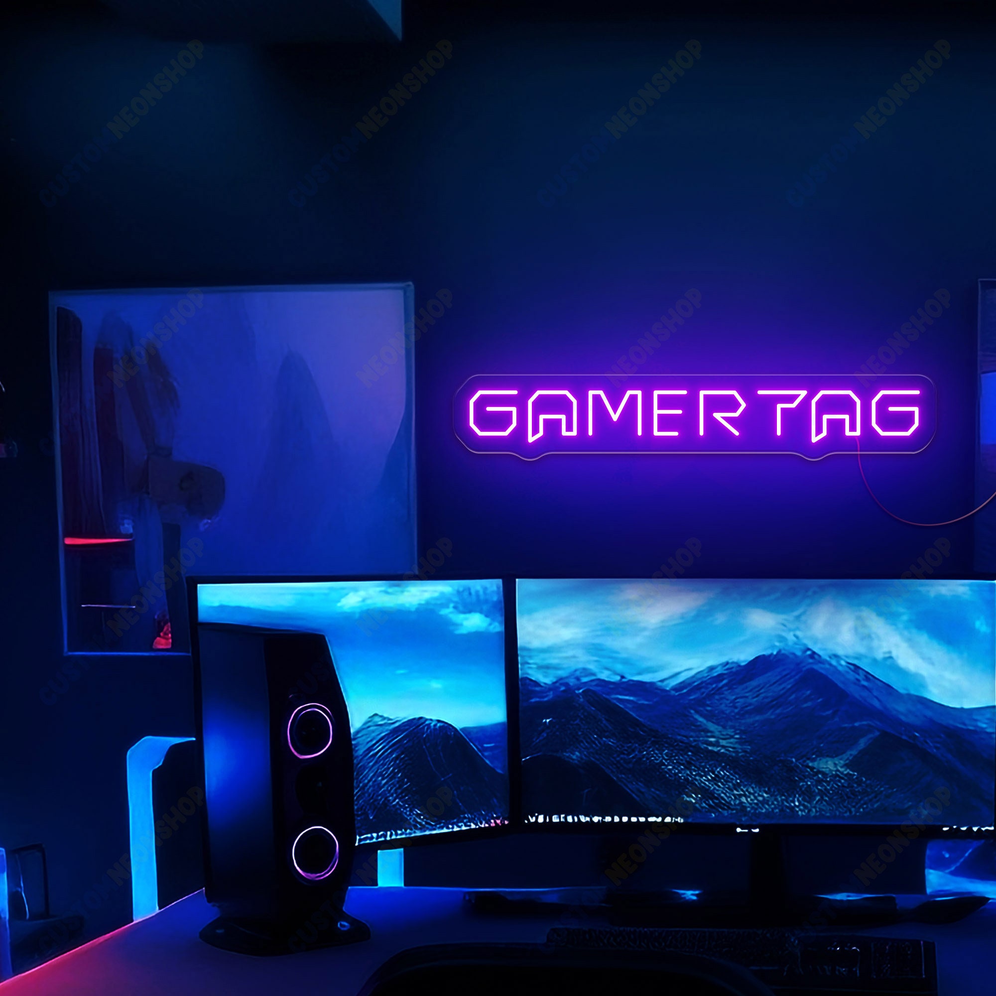 Custom Gamer Tag Neon Sign, Gaming Wall Decor LED Sign, Game Room Decor ...