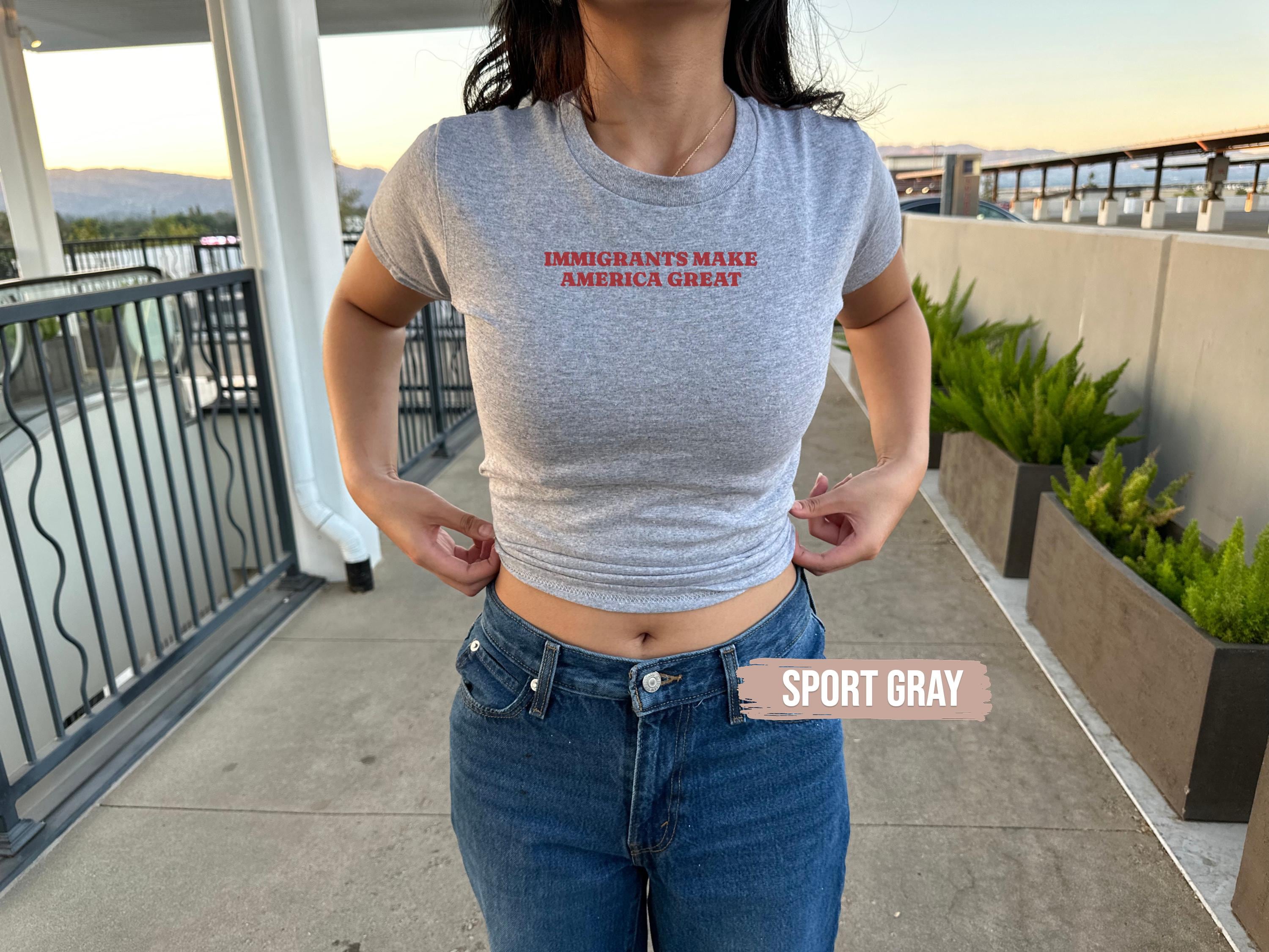 Immigrants Make America Great Y2k Baby Tee Pro-immigration T-shirt ...
