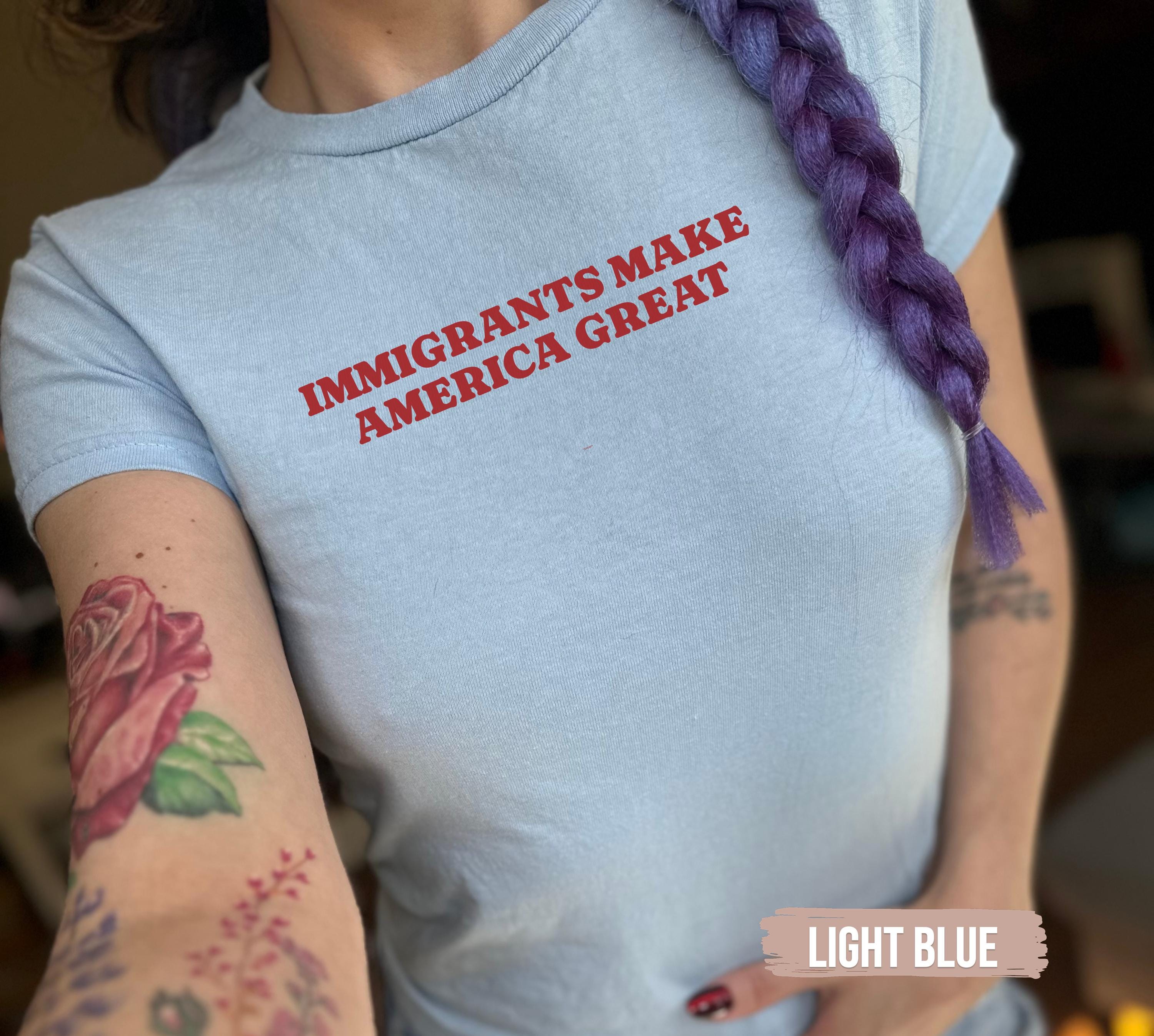 Immigrants Make America Great Y2k Baby Tee Pro-immigration T-shirt ...