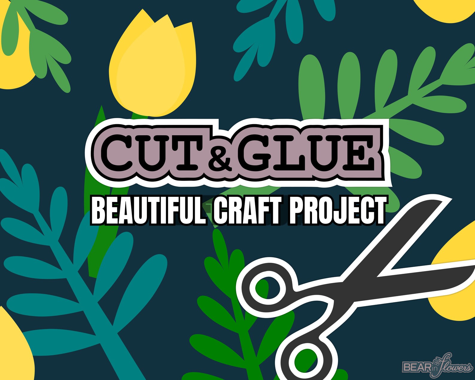 Mother Day Flower Craft Card Tulip DIY Paper Craft Printable - Etsy