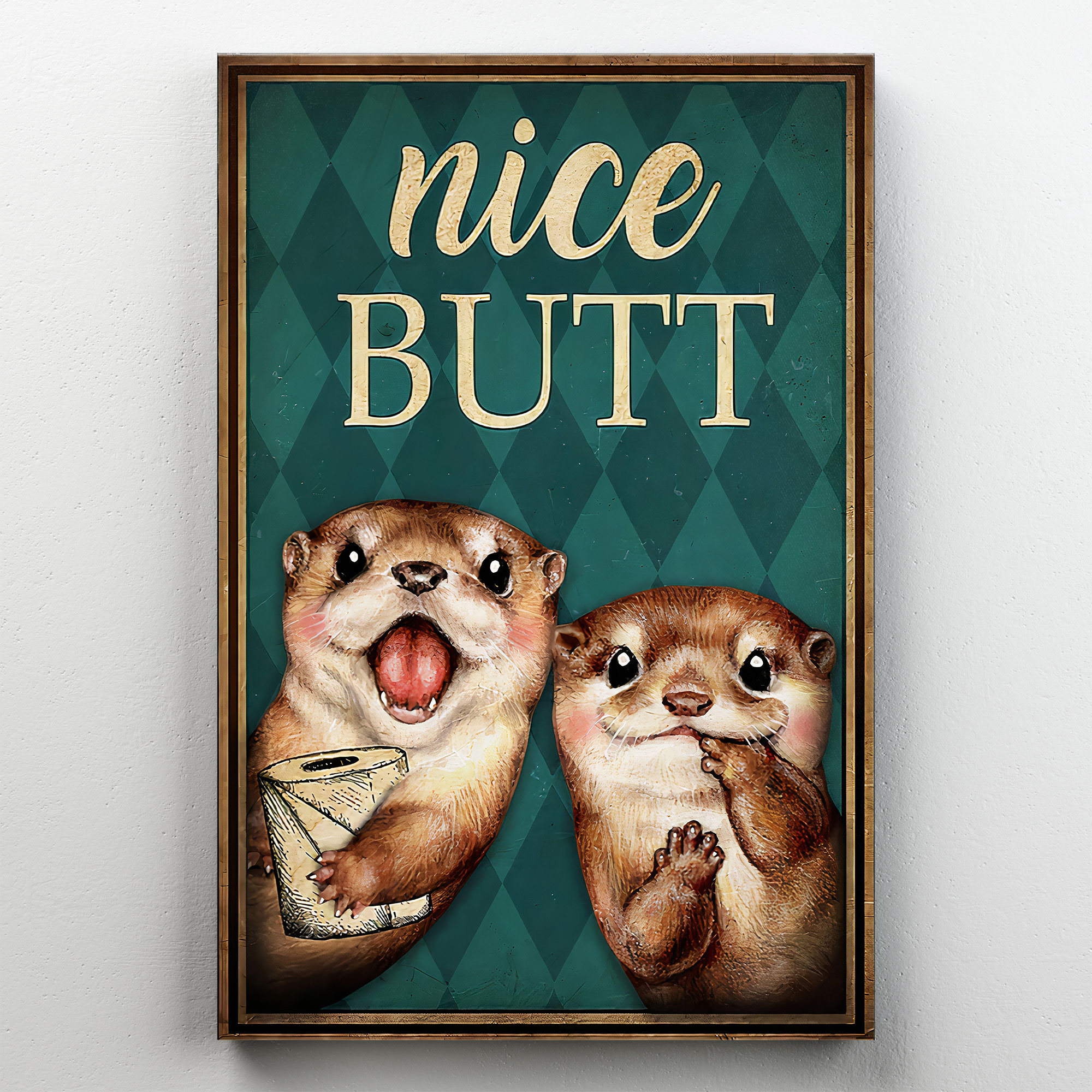 Cute Otters Poster Nice Butt Poster Otters Lovers Canvas - Etsy