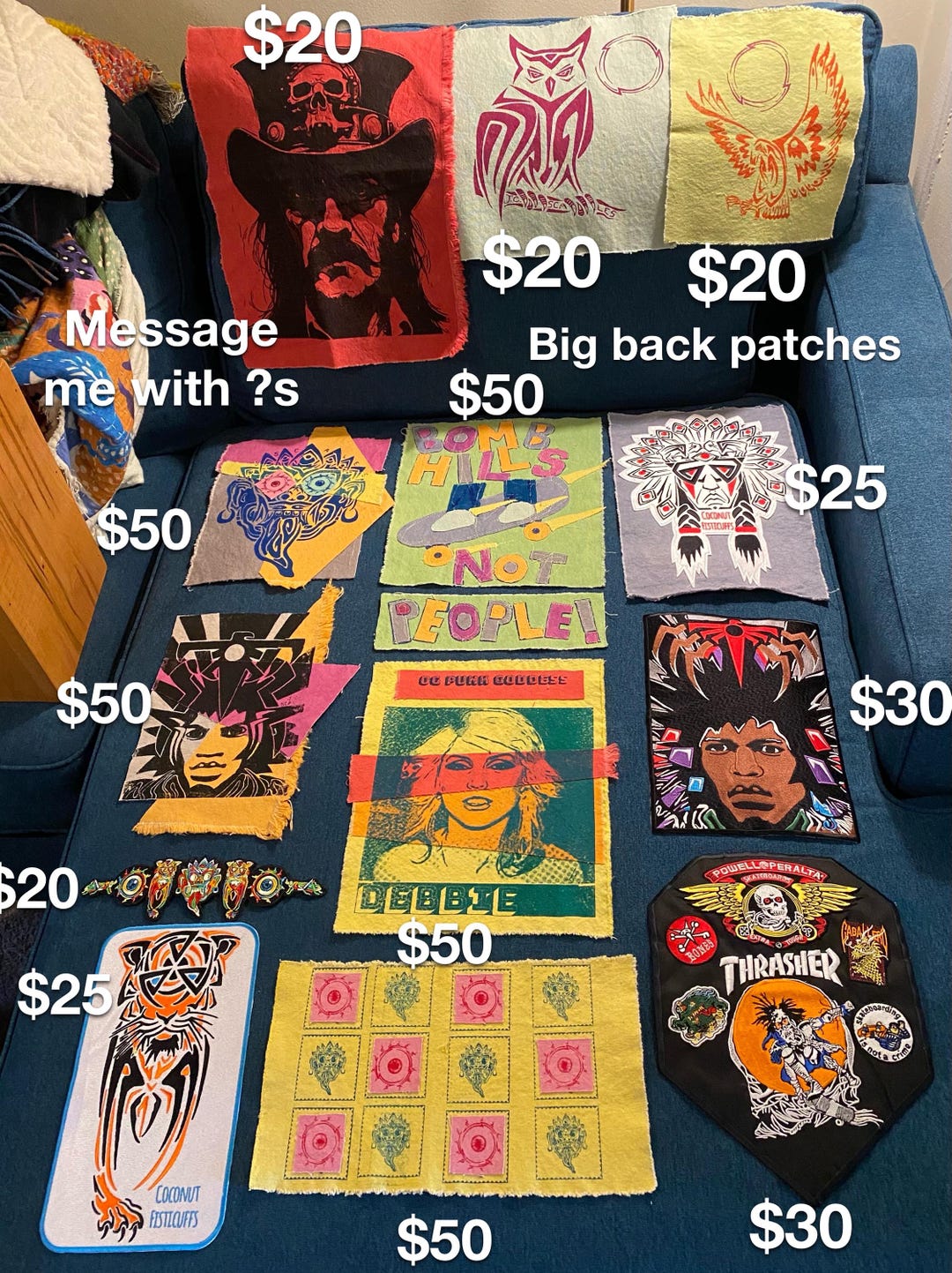 Screenprinted Back Patches, Embroidered Patches - Etsy