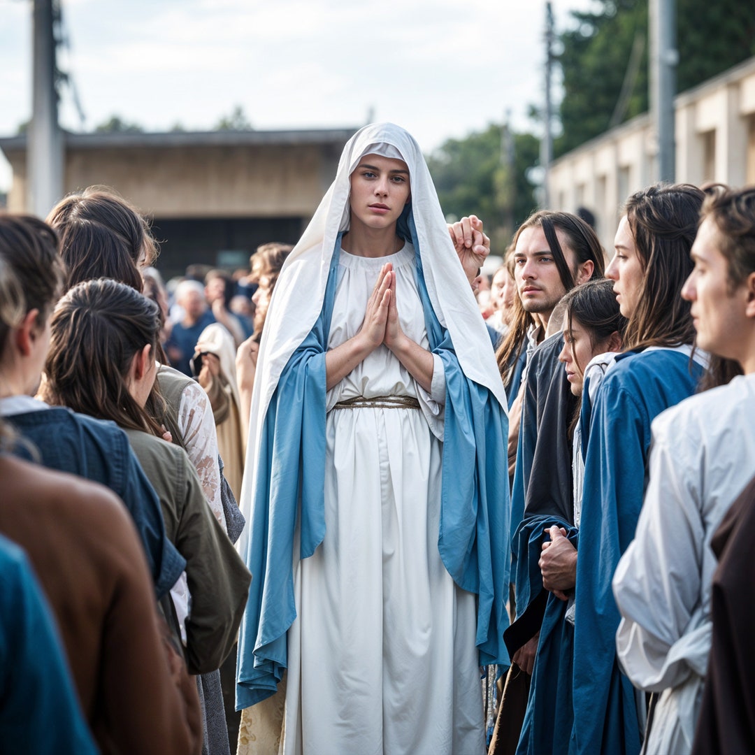 Unique the Virgin Mary Dress Costume for Adult, Mary Magdalene Dress ...