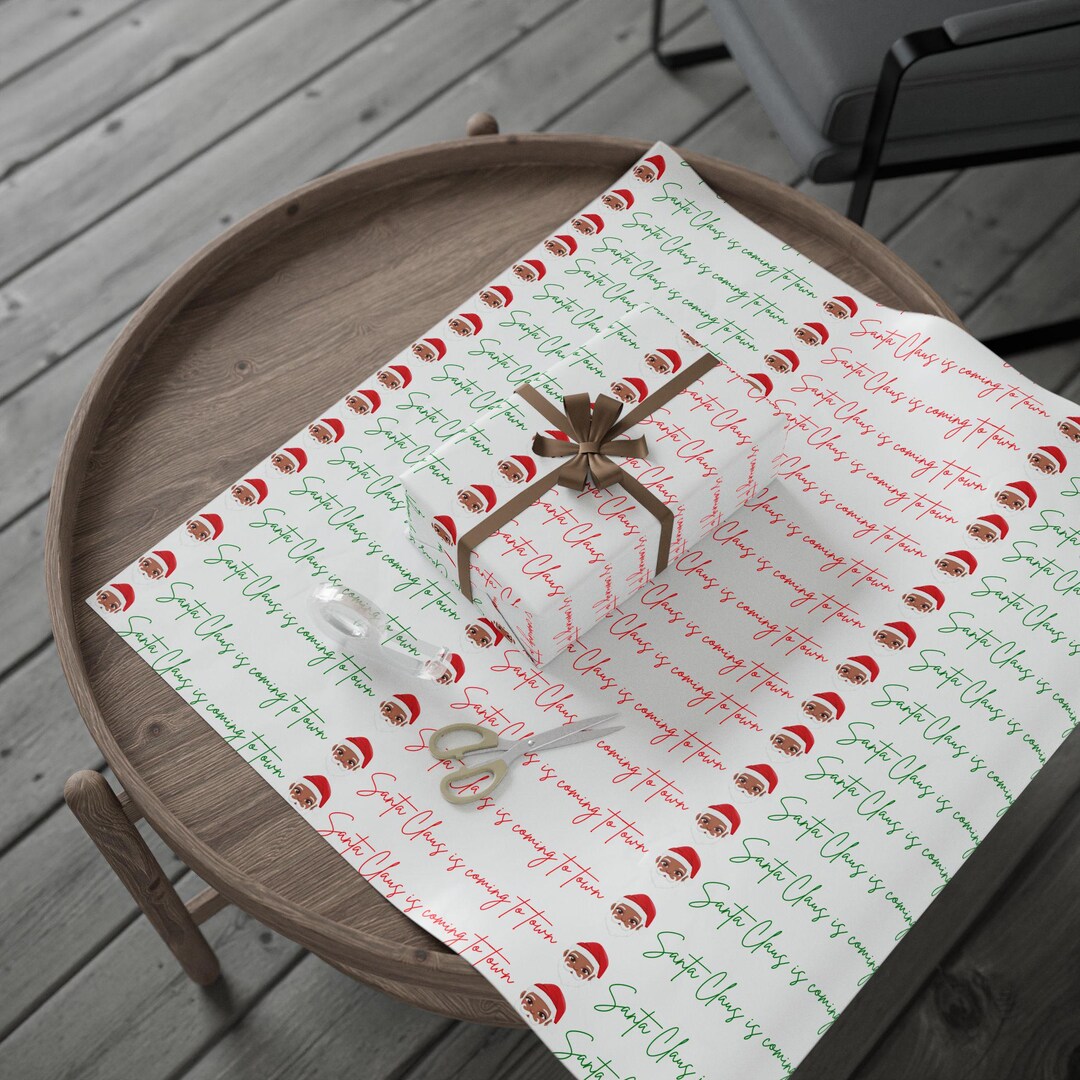 African-american Inspired Wrapping Paper Black Santa - Etsy