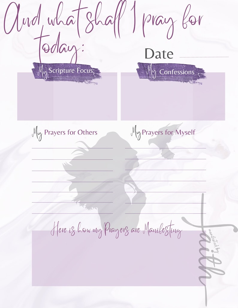 And What Shall I Pray for Today - Digital Prayer Journal Page - Etsy