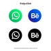 Transparent Background Social Media Logo Packs - Etsy