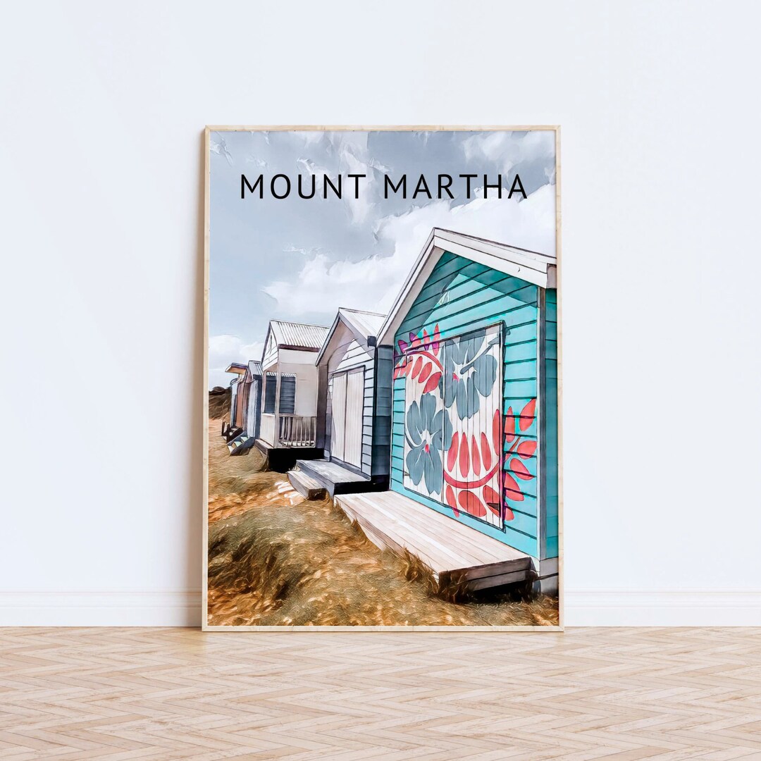 Mount Martha Poster, Mornington Peninsula Print, Mt Martha Print, Beach ...