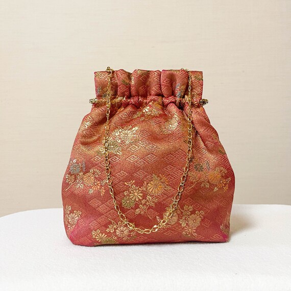 japanese vintage gamaguchi pouch - Gem