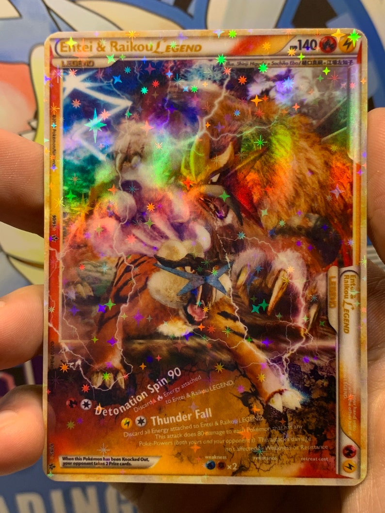 Entei & Raikou Pokemon Legend Star Holo Card - Etsy