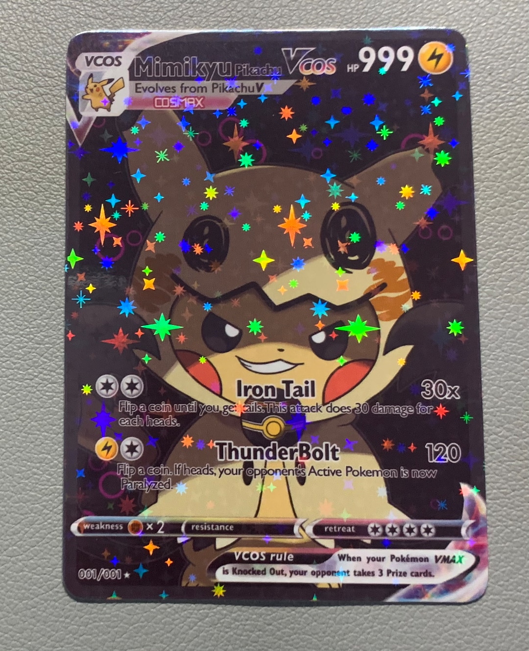 Pikachu Cosplay Mimikyu Star Holo Card - Etsy