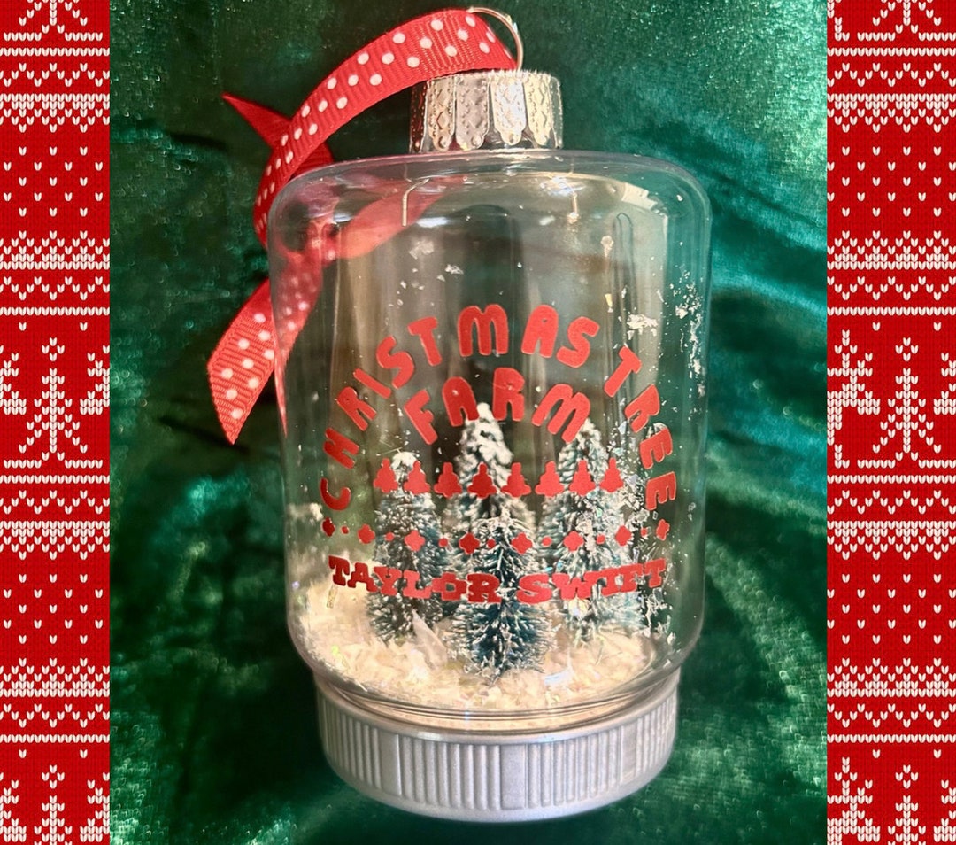 Christmas Tree Farm Snow Globe Ornament - Etsy