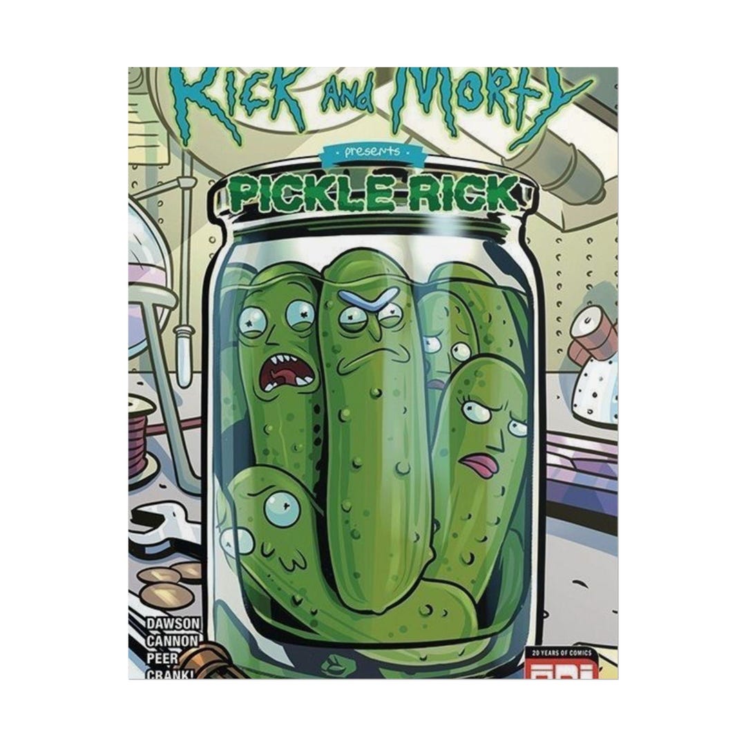 Pickle Rick Rolled Poster - Etsy