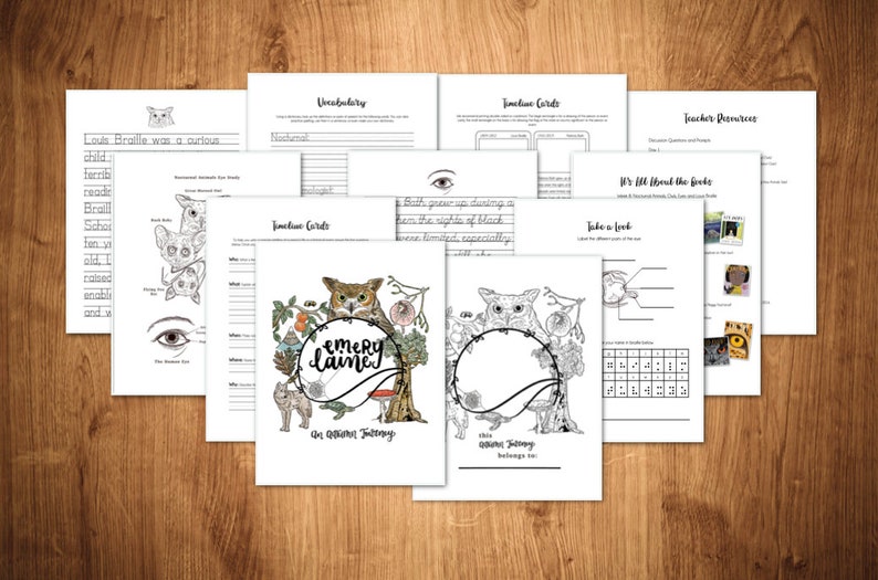 Nocturnal Animals, Owls, Eyes and Louis Braille Unit Study - Etsy