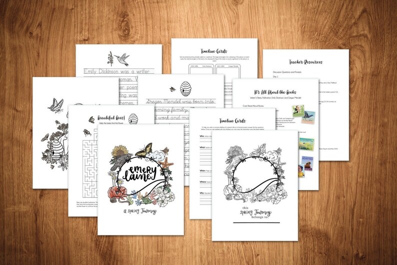 Bees, Pollination, Emily Dickinson and Gregor Mendel Unit Study - Etsy