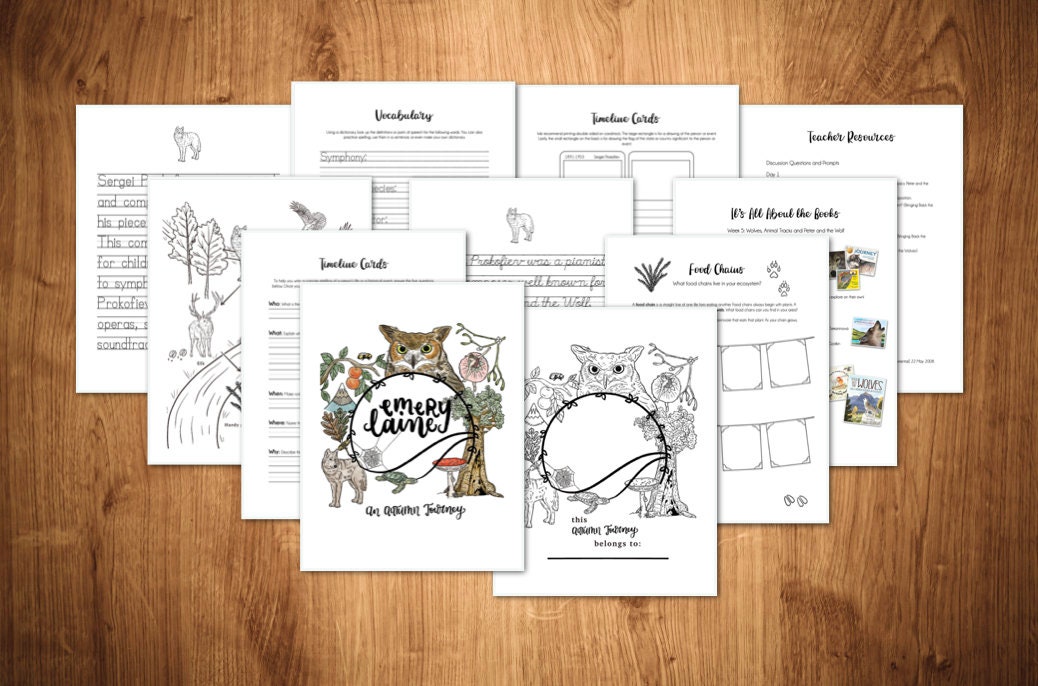 Wolves, Animal Tracks and Peter and the Wolf Unit Study - Etsy