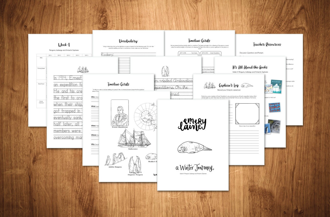 Penguins, Icebergs and Antarctic Explorers Unit Study - Etsy