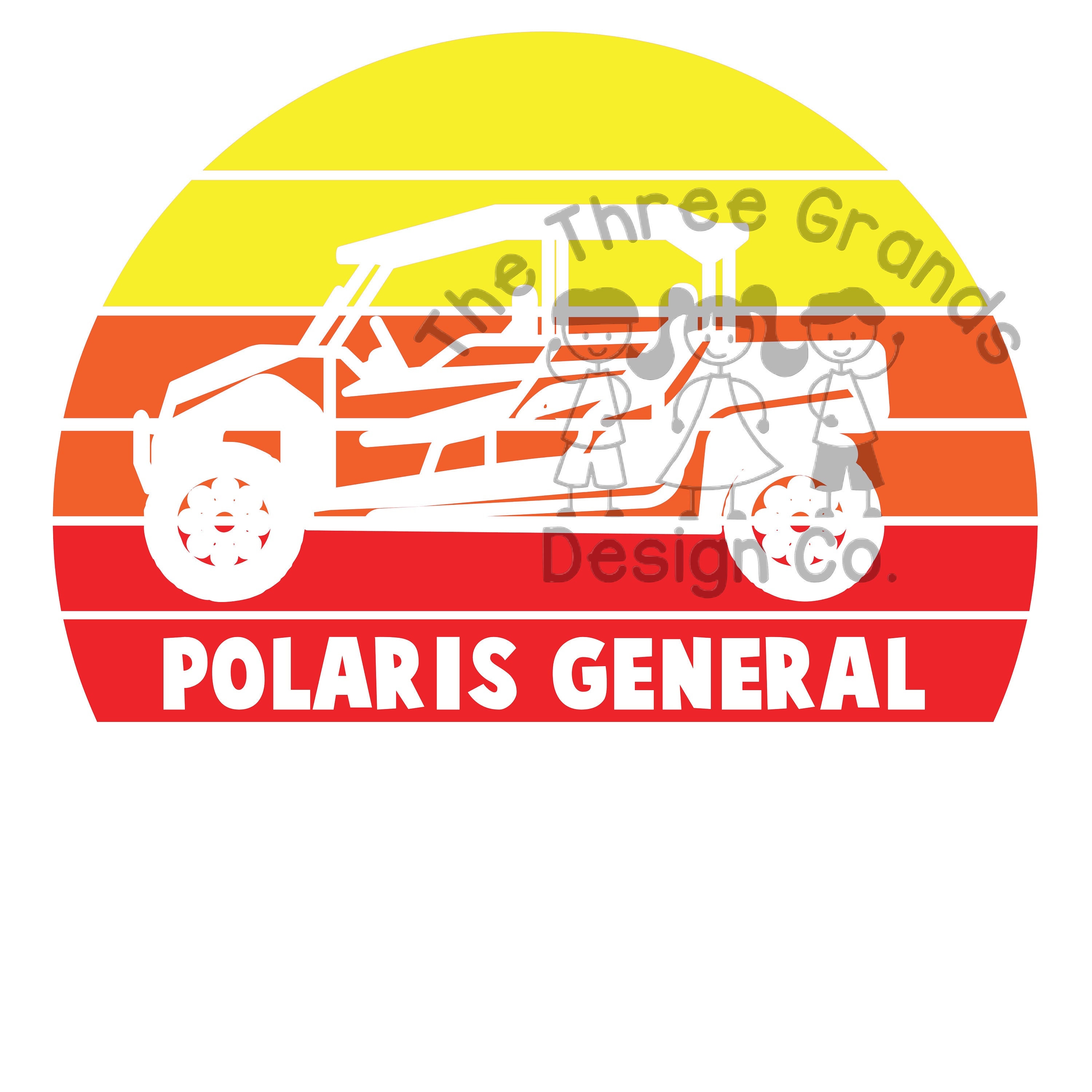 Polaris General 4-door Retro Stripes SVG Cut File for Vinyl Cutting ...