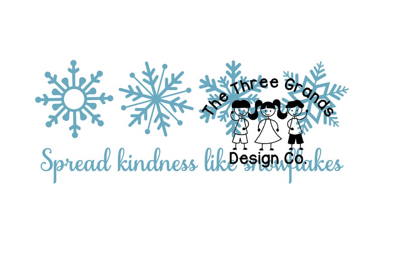 Digital Download | Spread Kindness Like Snowflakes | Winter | Snow ...