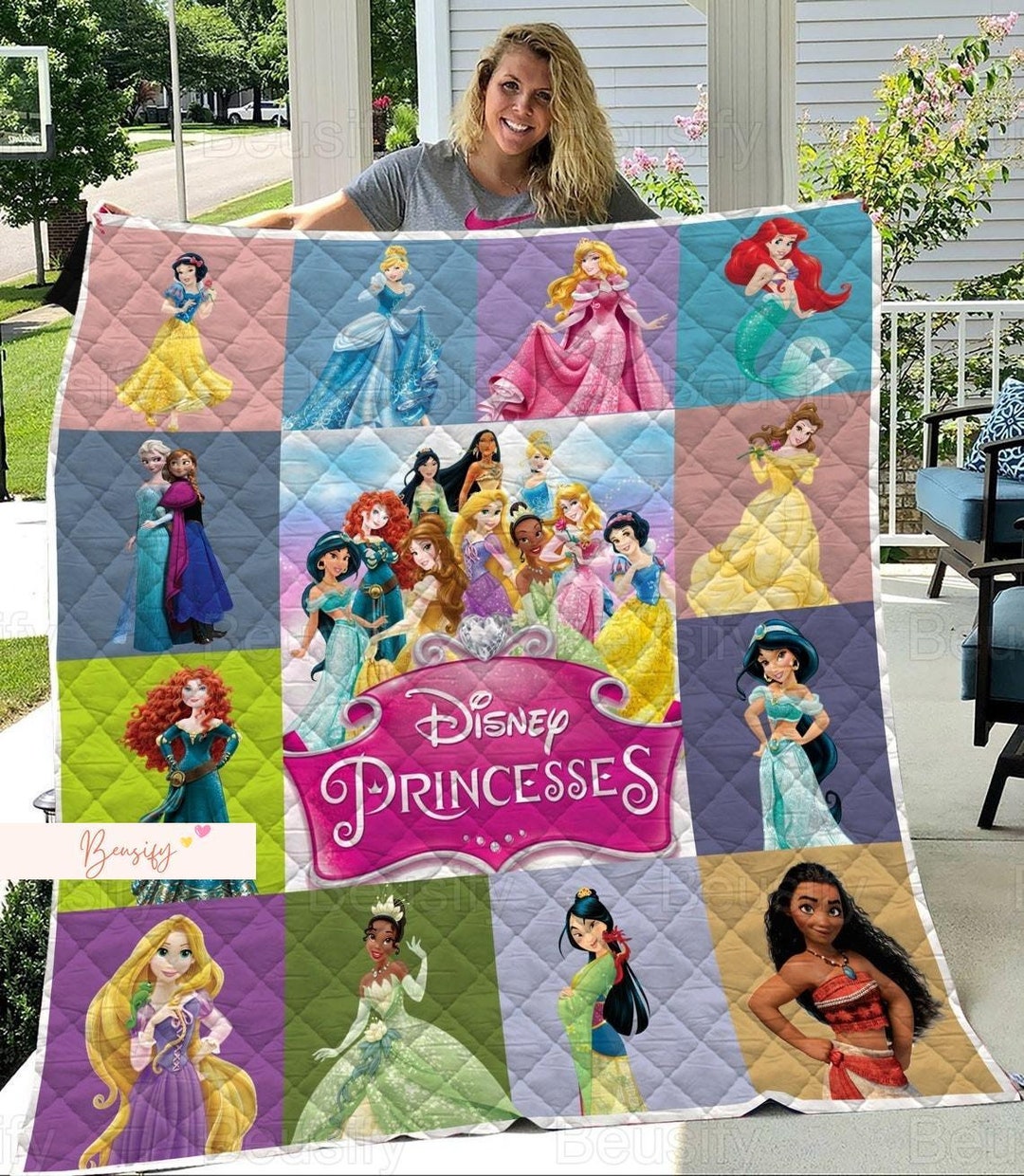 Disney Princess Quilt, Cinderella Princess Quilt, Aurora Princess Quilt ...