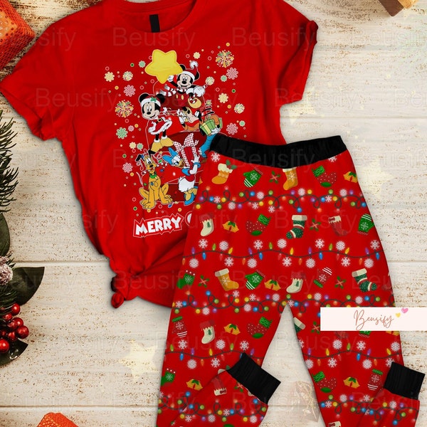 Mickey Christmas Party Pajamas - Etsy