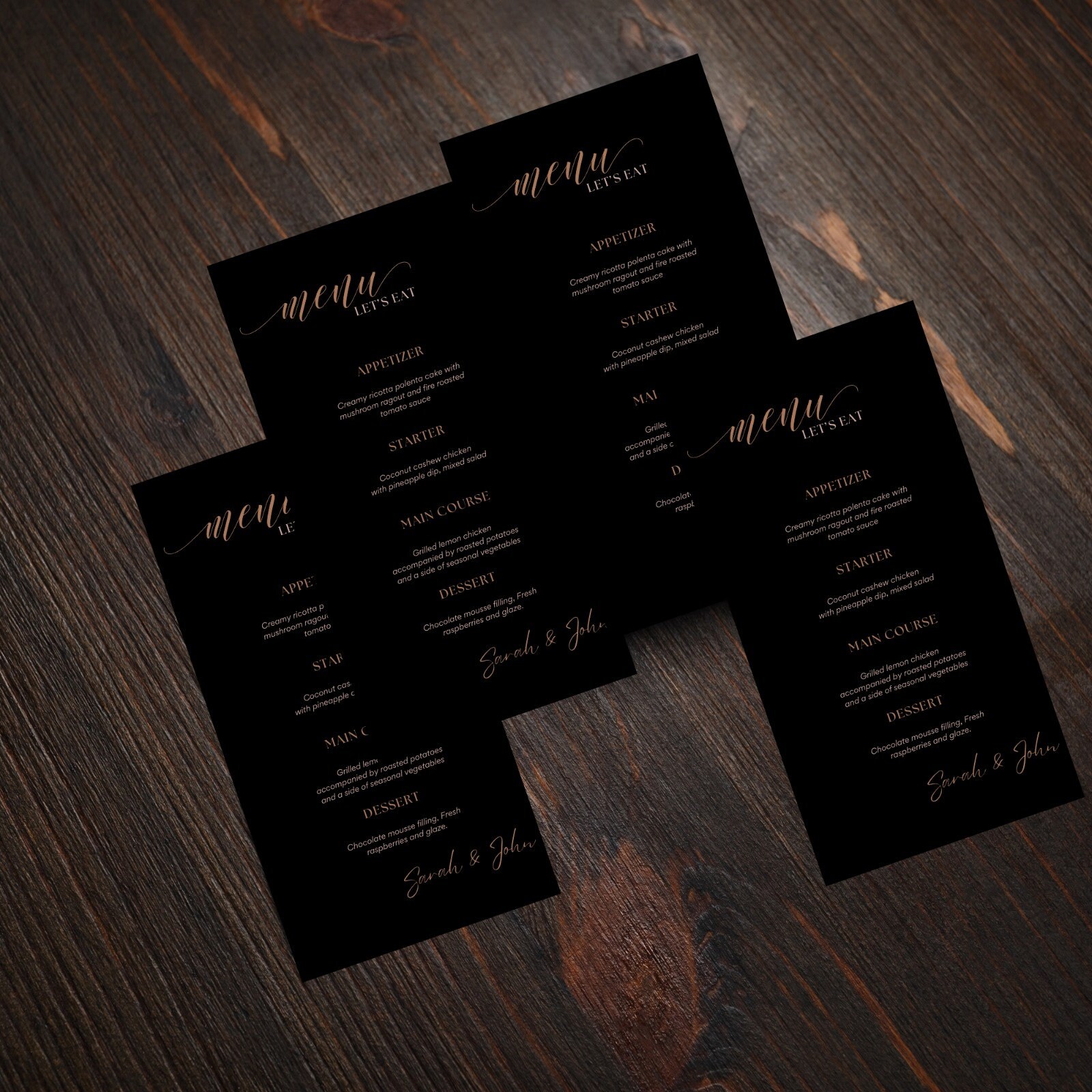 DIY Editable Tall Menu Wedding Dinner Card ,minimalist Table Menu Card ...