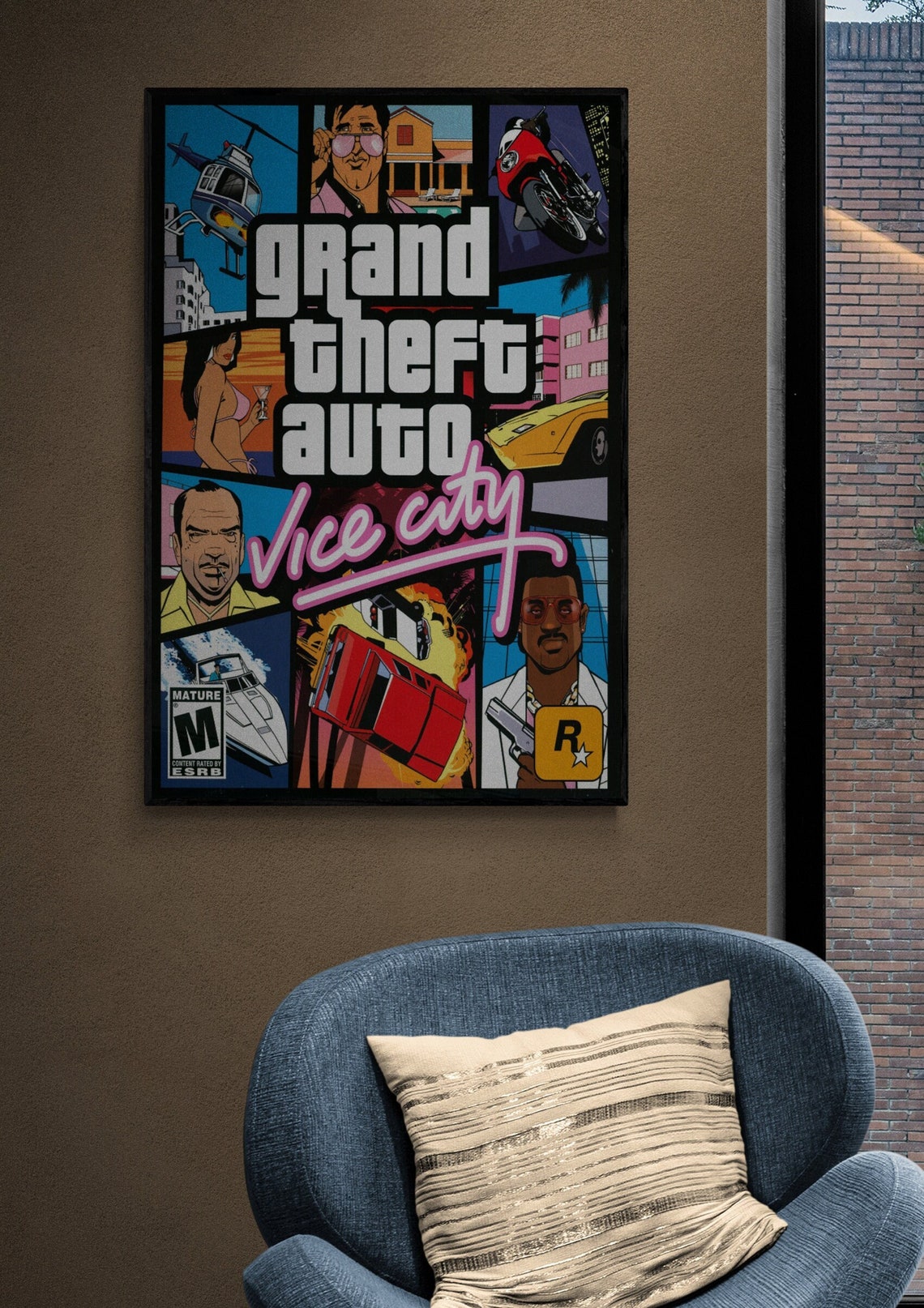 GTA Vice City Poster Wall Art Printed & Shipped - Etsy