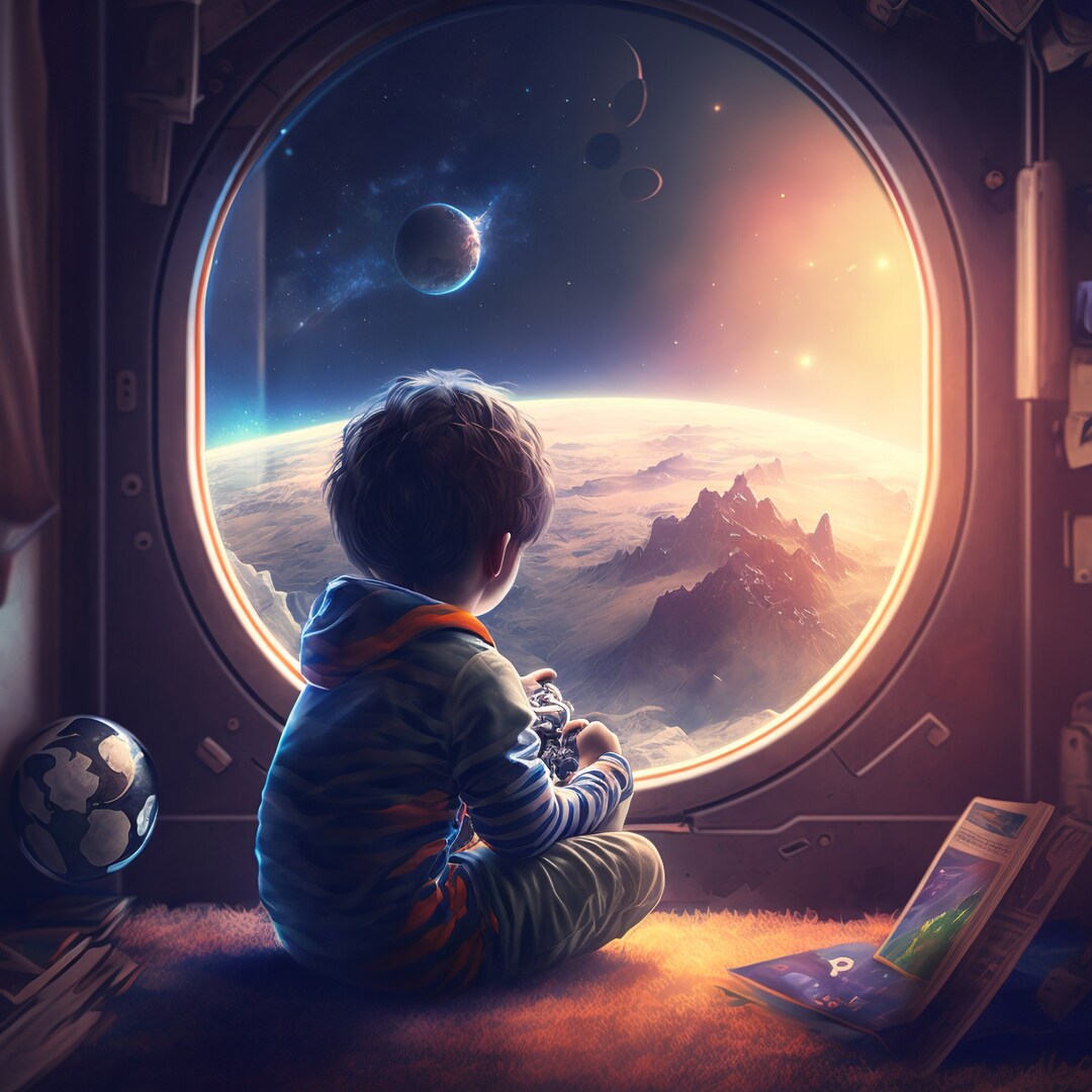 The Boy and His Imagination Digital Artwork Gaming Room - Etsy