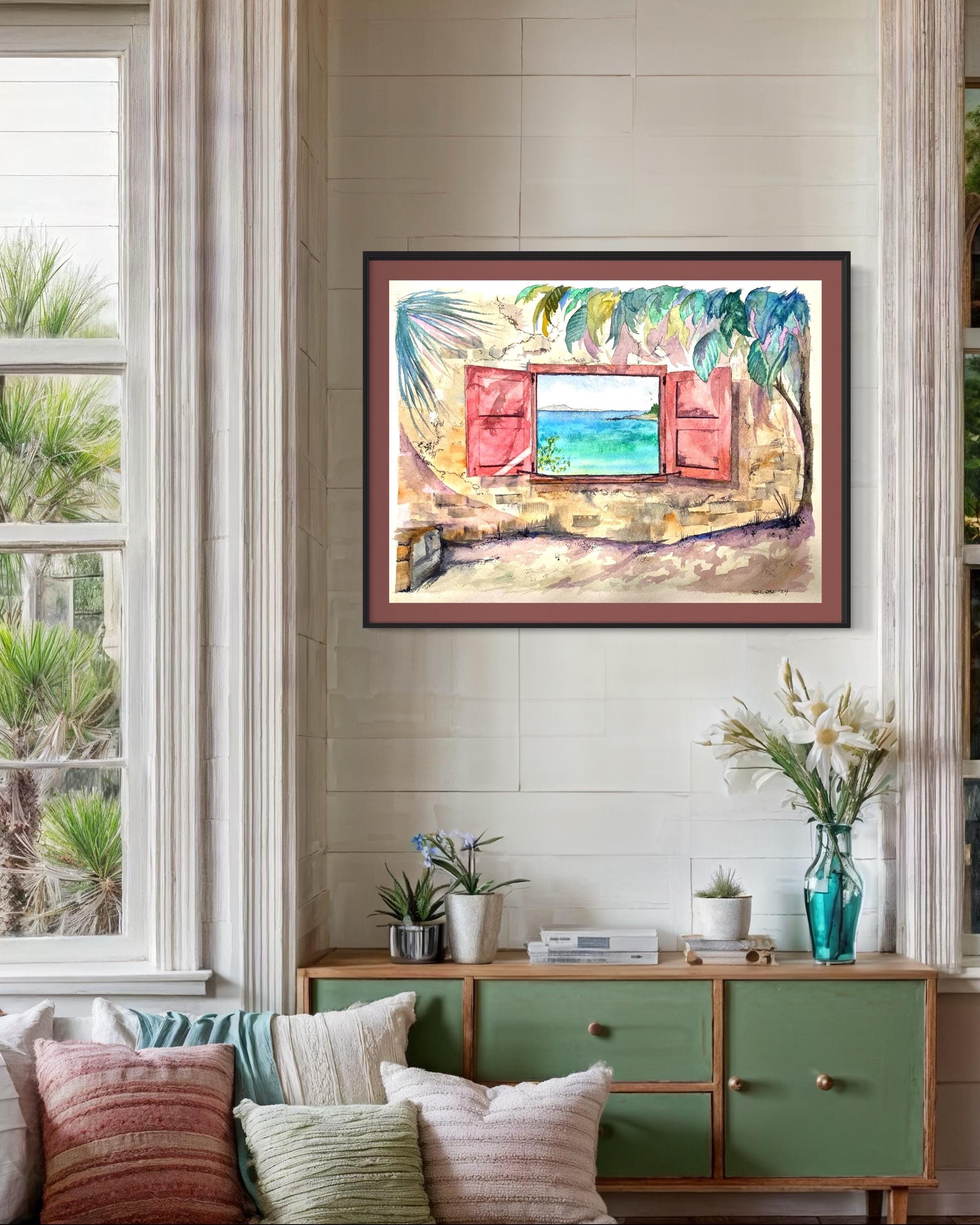 Cinnamon Bay Ruins Art Print: St. John USVI Watercolor, Coastal Decor ...
