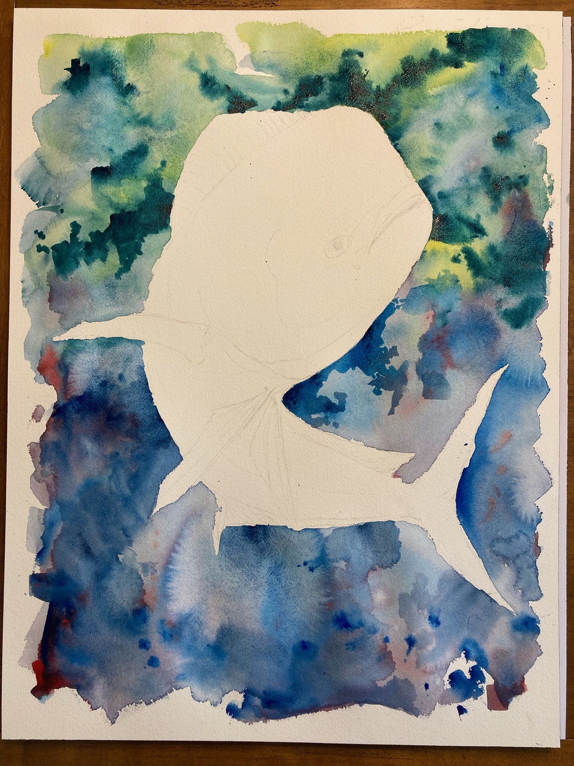 Abstract Mahi Mahi Portrait Original Watercolor Giclée Prints by Kyle ...