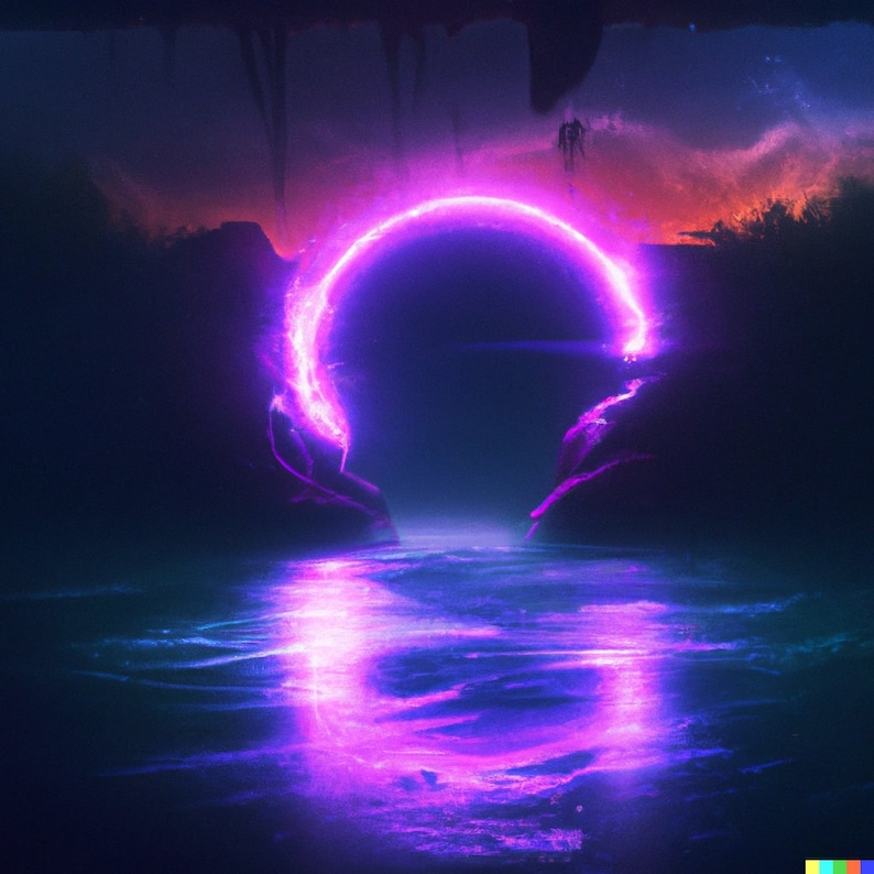 Purple Portal Wall Art - Etsy